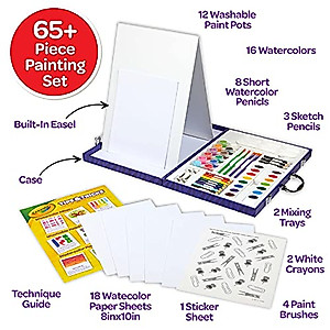 Crayola Table Top Easel & Art Kit (65 Pcs), Kids Painting Set, Gifts for Kids, Ages 4+