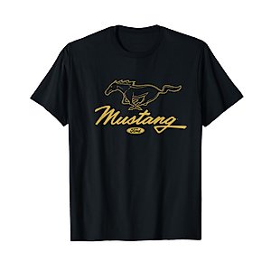 Ford Mustang Pony Script Logo T-Shirt