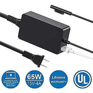 Sehonor Surface Pro Charger 65W Replacement for Microsoft Surface Pro 3/4/5/6/7/7+/8/9/X Power Supply Adapter, Compatible for Microsoft Surface Laptop 1/2/3/4/5Tablet,Works with 65W/44W/36W/24W