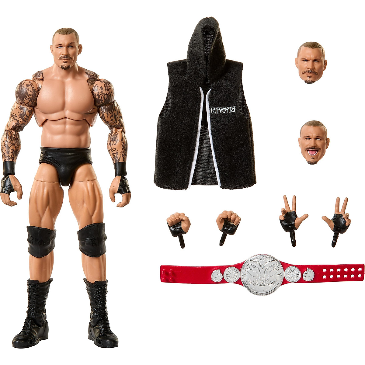 Mattel WWE Ultimate Edition Action Figure & Accessories Set, Randy "Macho Man" Savage 6-inch Collectible with 30 Articulation Points, Swappable Pieces & Entrance Gear