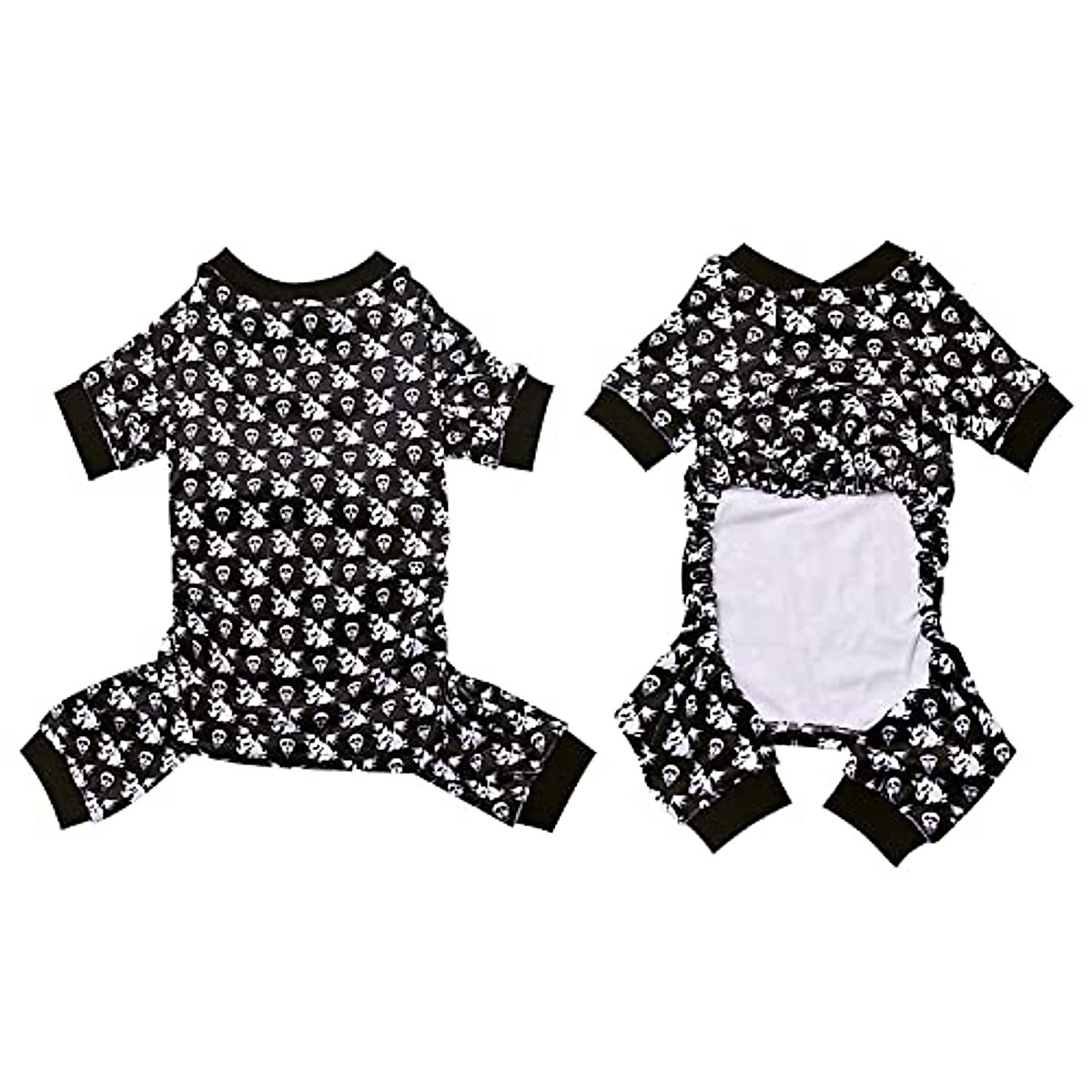 PetBonus Dog Pajamas, Soft and Stretchy Dog Clothes, Easy Wearing Dog Pjs Shirts Dog Jammies, Adorable Small Dog Onesie, Cute Pet Jumpsuits for Puppy, Doggie (L, Skull)