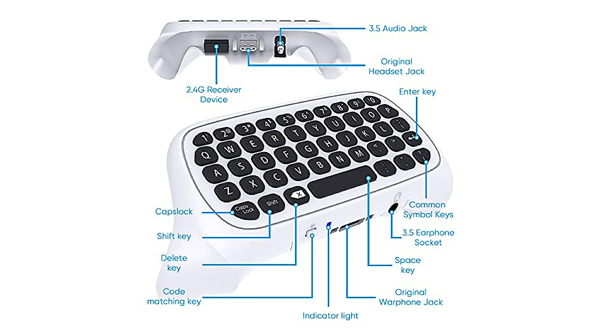 FYOUNG Xbox Mini QWERTY Keyboard - Play, Chat, Enjoy