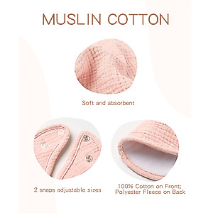 Konssy Muslin Baby Bibs 8 Pack Baby Bandana Drool Bibs Cotton for Unisex Boys Girls, 8 Solid Colors Set for Teething Drooling