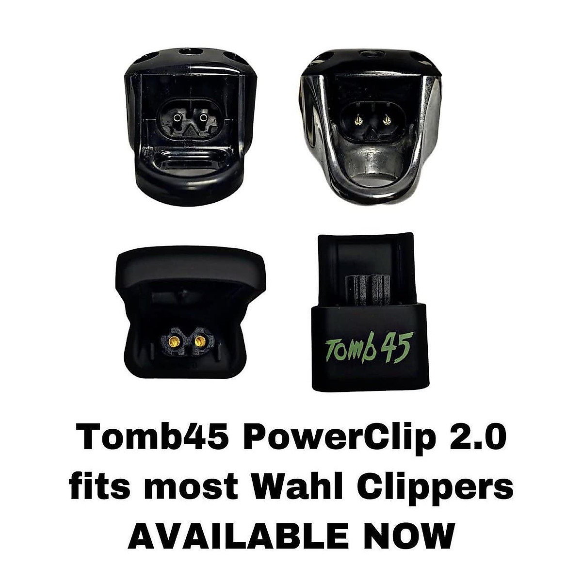 Wireless charging PowerClip adapter fits WAHL® SENIOR® and any metal body WAHL clipper, adapter only. Use with Tomb45 PoweredMat or Expansion Modules.