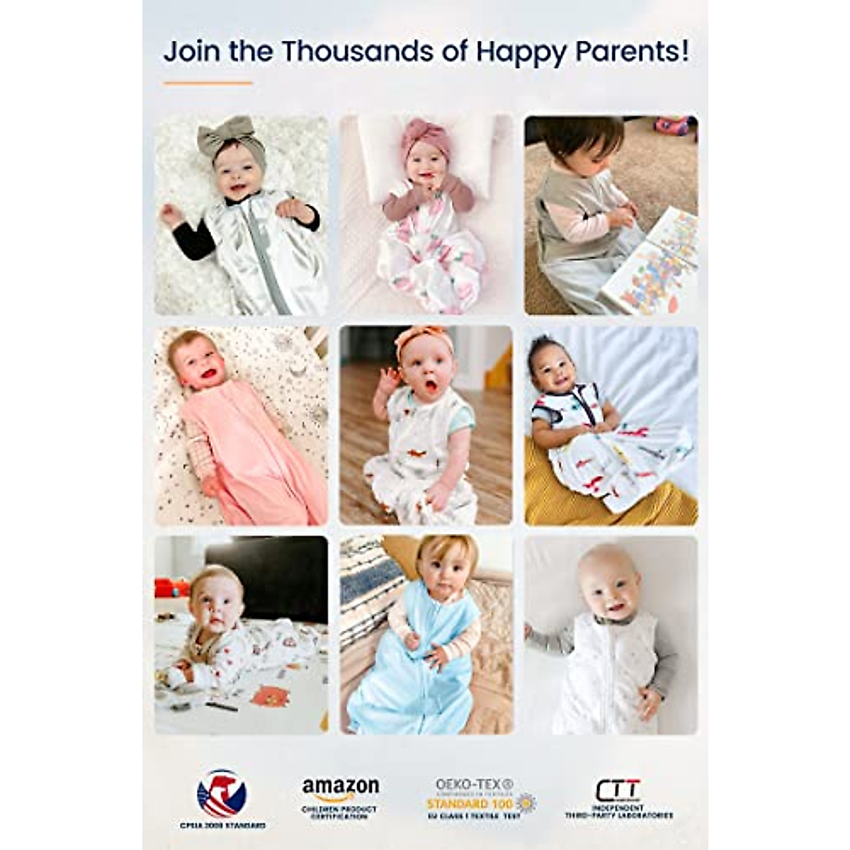 TotAha Light Baby Sleep Sack, Stretchy Sleepsack, Silky Comfort, Buttery Soft, Swaddle Transition Sleeping Bag, 2-Way Safe Zippers, Wearable Blanket Baby Sleep Bag for 0-3-6-12-18-24 Months 0.5 TOG