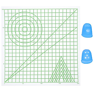 2 pcs Printing Pen Mat Drawing Template Pad Finger Covers Safe Precise Drawing