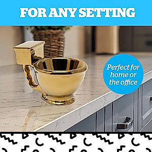 BigMouth Inc. Golden Toilet Mug, Novelty Coffee Mug, 10 oz, Extra Large