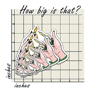 Miraki Best Bud Vibes Sticker, Stoner Girl Sticker, Funny Weed Sticker, Smoking Sticker, Pipe Sticker, Water Assitant Die-Cut Vinyl Funny Decals for Laptop, Phone, Water Bottles, Kindle Sticker