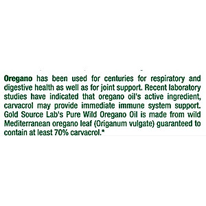 Wild Oregano Oil Capsules - 120 Liquid Veggie Softgels - Pure Standardized Wild Oregano Leaf Extract offers 70% Carvacrol (32 mg) for Immune System Health - Non GMO, Vegan, Gluten Free