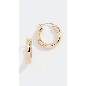 yellow-gold-plated-brass SHASHI Women's Dominique Hoop Earrings, Gold, One Size