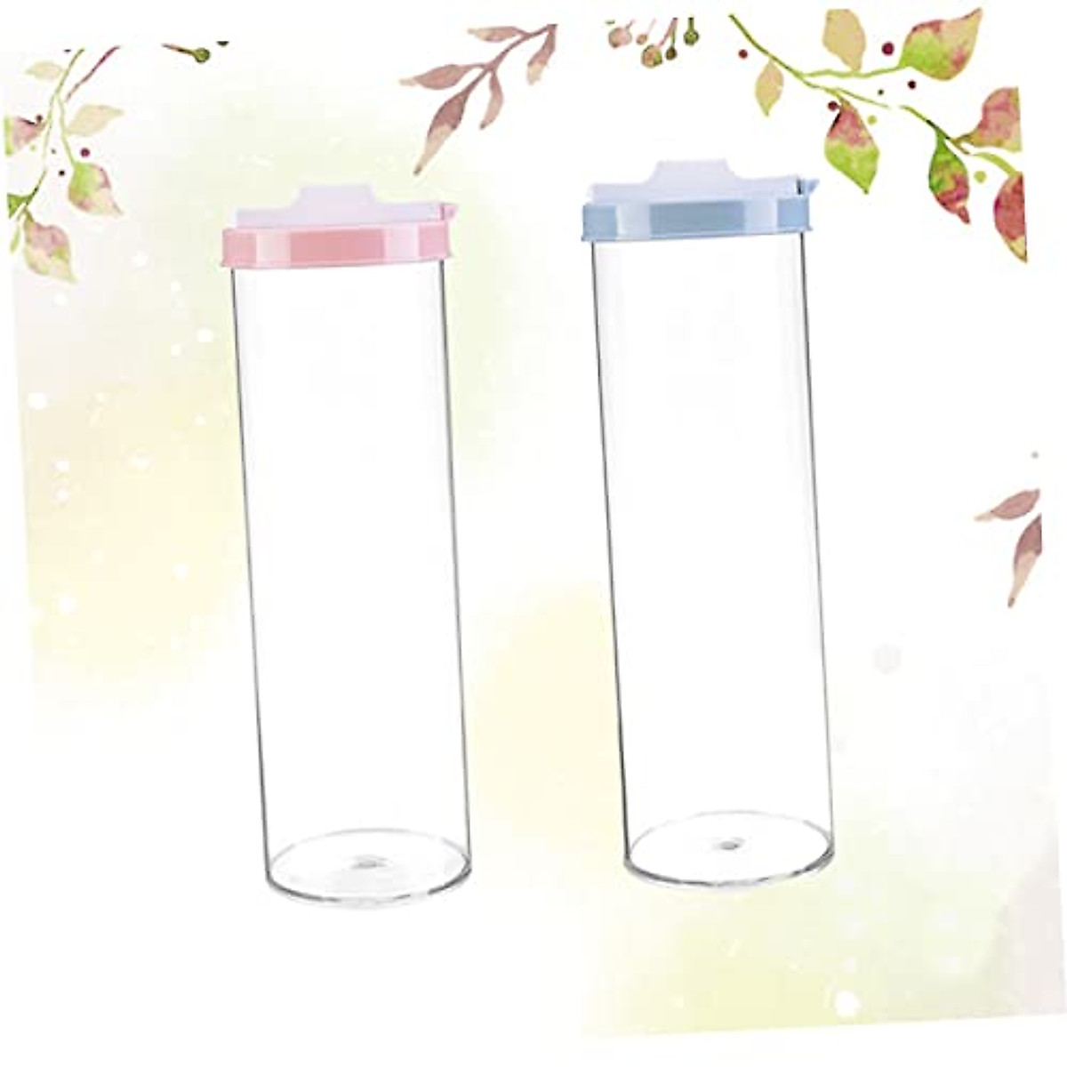 Housoutil 2pcs Italian Pasta Spaghetti Pasta Containers for Pantry Tall Fettucine Pasta Noodles Airtight Pasta Containers Pasta Storage Containers Pasta Storage Tin Round Dry Food