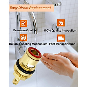 013787-45 Ceramic Cartridge Assembly Fits for T&S Brass Faucets, Pressure 20PSI-125PSI Temperature 40F-140F, Ceramic Cartridge Faucet Filter Replacement - HOT