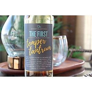 6 Mommy's First Milestone Wine Labels and Stickers, Great Baby Shower and Pregnancy Gift Ideas for Mom To Be, Funny Mom's First Moments After Having New Baby Girl or Boy – By Harper & Ivy Designs