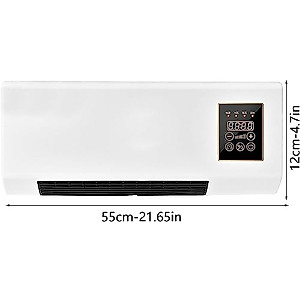 Small Air Conditioner, Wall Mounted Conditioner Mini, Cooling And Heating Conditioner With Remote Control Conditioning Hot Fan,2000W Portable Wall Mounted Ac & Heater Combo For Bedroom Office
