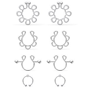 Kadogohno Fake Nipple Piercing, Fake Nipple Rings, Fake Nipple Ring, Nipple Rings Non Piercing, Fake Nipple Piercings, Faux Nipple Piercing