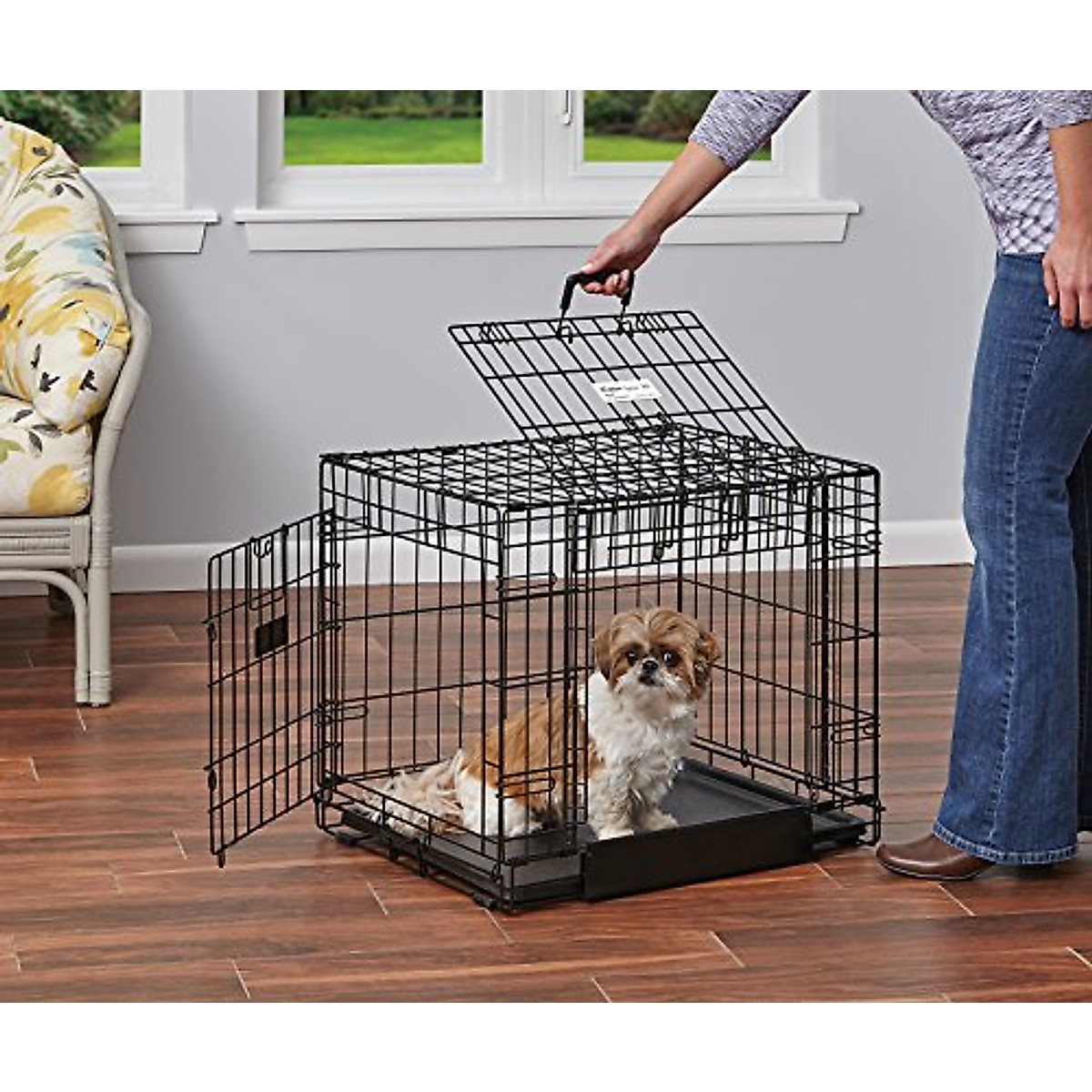 MidWest Homes for Pets Ovation Double Door Dog Crate, 24-Inch