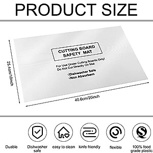 Haull 6 Pcs Non slip Cutting Board Mats Non Absorbent Safety Mat for Under Kitchen Cutting Boards, Dishwasher Safe, 16 x 10 Inches