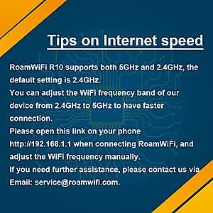 RoamWiFi 4G LTE WiFi Mobile Hotspot, Local & International Coverage Travel Router in 170+ Countries,No Contract or SIM Card Required,10 Connected Devices, US 50GB & Global 1GB Data 60Day