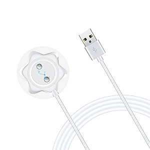 E ECSEM Charger Dock Compatible for Rose Toy Portable Magnetic Replacement Charging Stand Adapter with USB Charging Cable Cord for Rose Massagers,White