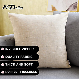 AnyDesign Fall Pillow Covers Gold Foil Pumpkin Throw Pillow Case Black Pink Autumn Decorative Cushion Cover for Harvest Farmhouse Thanksgiving Home Office Room Couch Sofa Decor, 18 x 18 Inch, 4Pcs