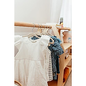 WOOD&ROOM Wardrobe Dress up Rack Child Garment Rack Kids Clothing Rack with Storage Shelf Montessori Children wardrobe