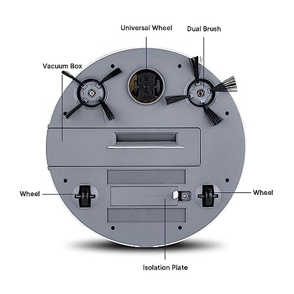 Omabeta Smart Sweeping Robot, Automatic Avoidance Strong Suction High Efficiency White Powerful Motor Robot Vacuum Cleaner for Home