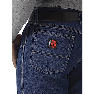 Wrangler Riggs Workwear mens Relaxed Fit Five Pocket jeans, Antique Indigo, 34W x 30L US