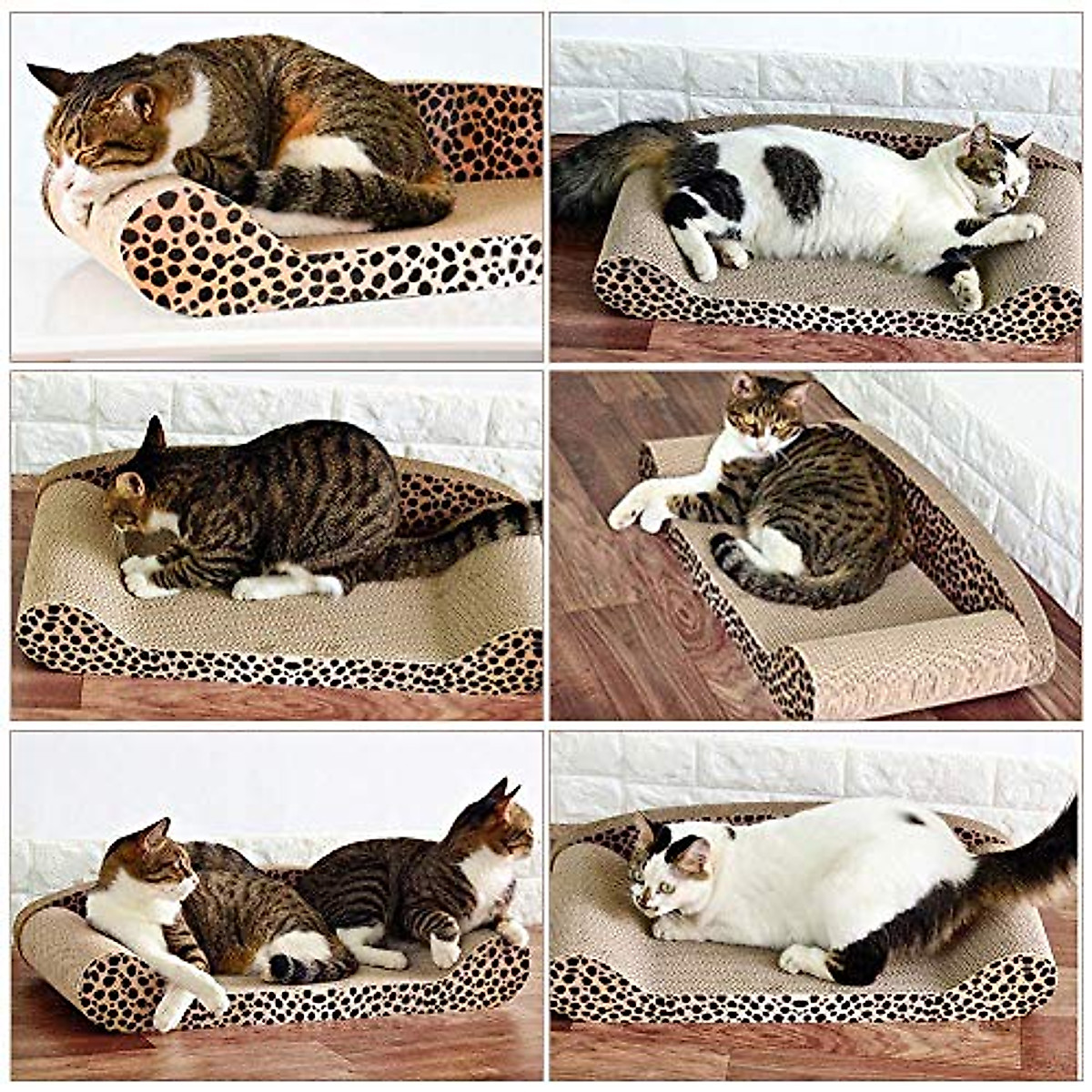 HALOVIE Extra Large Size Cat Scratcher Bed, 24 Inch Cat Scratch Pad Cardboard Sofa Scratching Board Lounge Couch for Indoor Cats