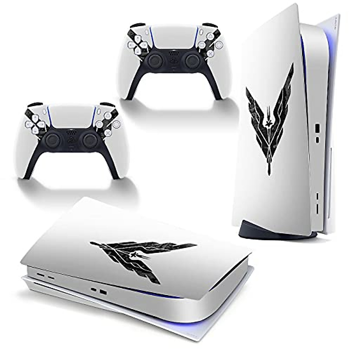 PlayStation 5 optical drive version sticker protective cover, Elite Rank Logo ps5 controller protective shell (compatible with ps5 optical drive)