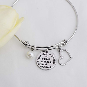 I Love You a Bushel and a Peck Mom Bracelet Grandmother Bracelet Mother's Day Jewelry (Bracelet S)