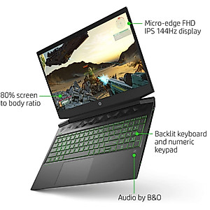 2020 HP Pavilion 16.1 FHD 144Hz IPS Gaming Laptop | 10th Gen Intel Core i7-10750H | 32GB RAM | 1TB SSD | NVIDIA 1650Ti | Backlit Keyboard | Windows 10 Home, Black