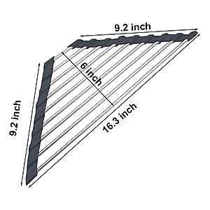 Roll Up Dish Drying Rack Triangle Dish Drying Rack for Sink,over the Sink Dish Drying Rack , Kitchen Corner Dish Drainer Mat, Foldable Stainless Steel Corner Sink Rack for Kitchen (Roll up + Triangle)