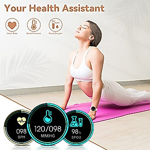 EIGIIS Smart Watch for Men Women HD Fitness Watch with Heart Rate Blood Oxygen Monitor Sleep Tracker Pedometer Activity Tracker Smartwatch Compatible with iPhone Android Phones