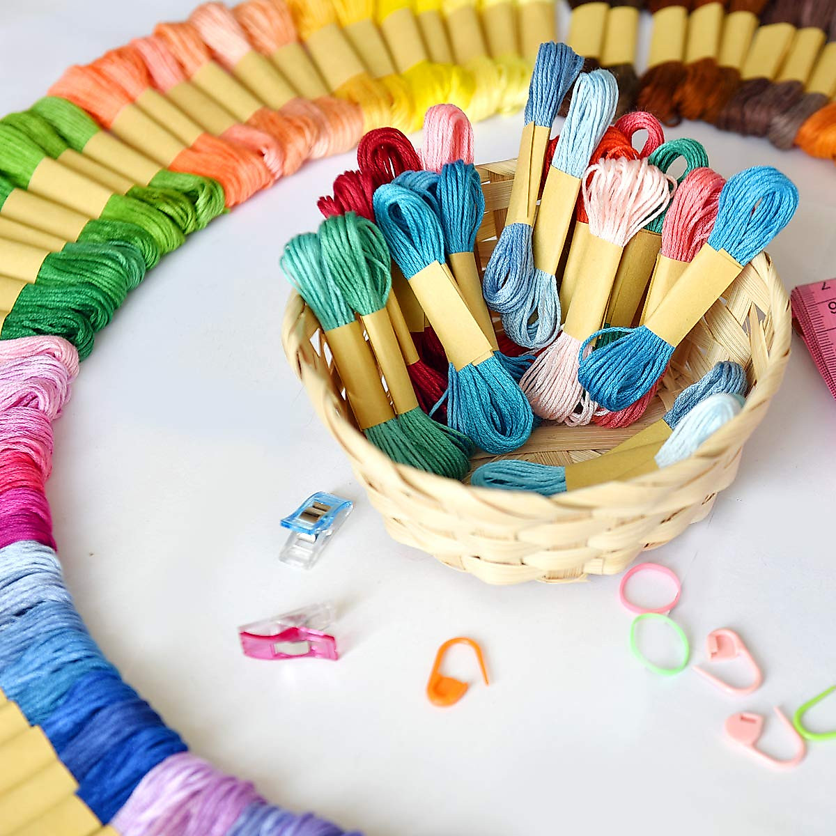 100 Skeins Per Pack -Embroidery Floss - Cross Stitch Threads - Friendship Bracelets Floss - Crafts Floss