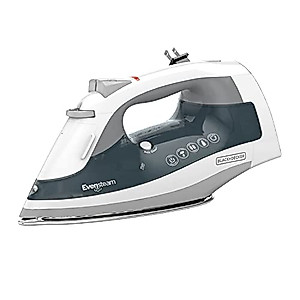 BLACK+DECKER® One Step Steam Iron with EvenSteam Stainless Steel Soleplates and SmartSteam Control, Grey