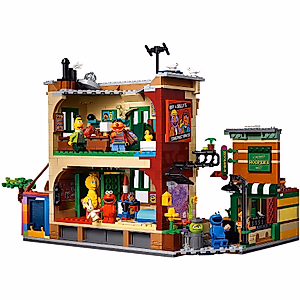 LEGO Ideas 123 Sesame Street 21324 Building Kit; Awesome Build-and-Display Model for Adults Featuring Elmo, Cookie Monster, Oscar The Grouch, Bert, Ernie and Big Bird, New 2021 (1,367 Pieces)