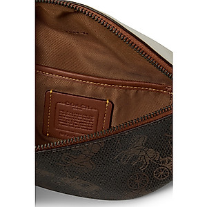 COACH Charter Belt Bag 7 in Large Horse and Carriage Coated Canvas, Truffle/Burnished Amber
