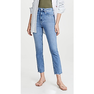 PAIGE Women's Ultra High Rise Cindy Distressed Jeans