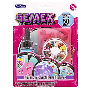 John Adams | GEMEX Refill Set: Magically Sets from Gel to gems! | Arts & Crafts | Ages 5+