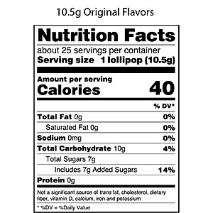 Original Gourmet Mini Lollipops, Cotton Candy, 12 Count (Pack Of 25), Blue