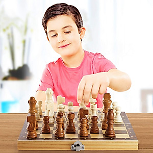 80 Pieces Wooden Checkers Pieces Handcrafted Chess with Drawstring Storage Pouch Classic Wooden Chess Game Set Board Games Accessories in 2 Styles, 2 Colors