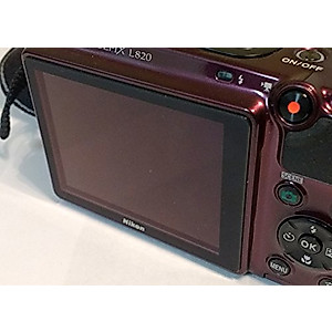 Nikon COOLPIX L820 16 MP 30x Zoom Digital Camera - Plum Factory Refurbished