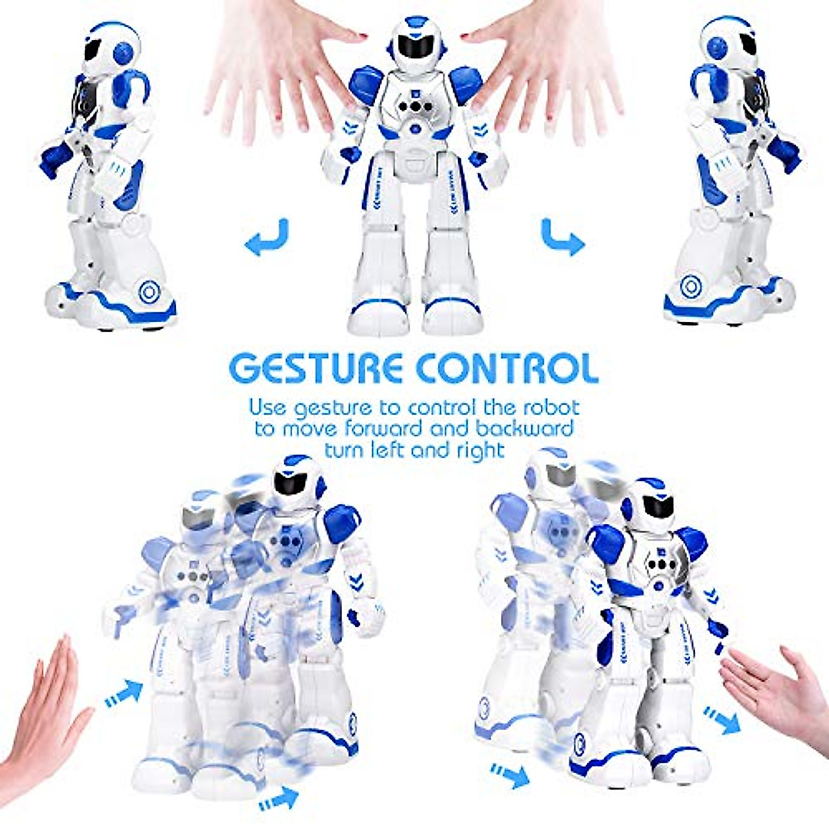 KingsDragon Robots Toy for Kids, RC Gesture Sensing Toy, Interactive Walking Singing Dancing Robot Birthday Gift Presents for Boys Girls Age 3 4 5 7 8 9 Years Old
