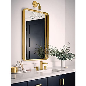 Moen Align Brushed Gold Two-Handle Modern 8-Inch Widespread Bathroom Faucet Trim Kit, Valve Required, T6193BG