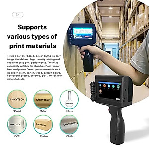 Portable upgrading handheld inkjet printer ZK-1690 with 4.3 Inch Touch Screen Quick-Drying Handheld Inkjet Printer (Support 22 Languages Including English, German, French, Japanese, Italian, etc.)