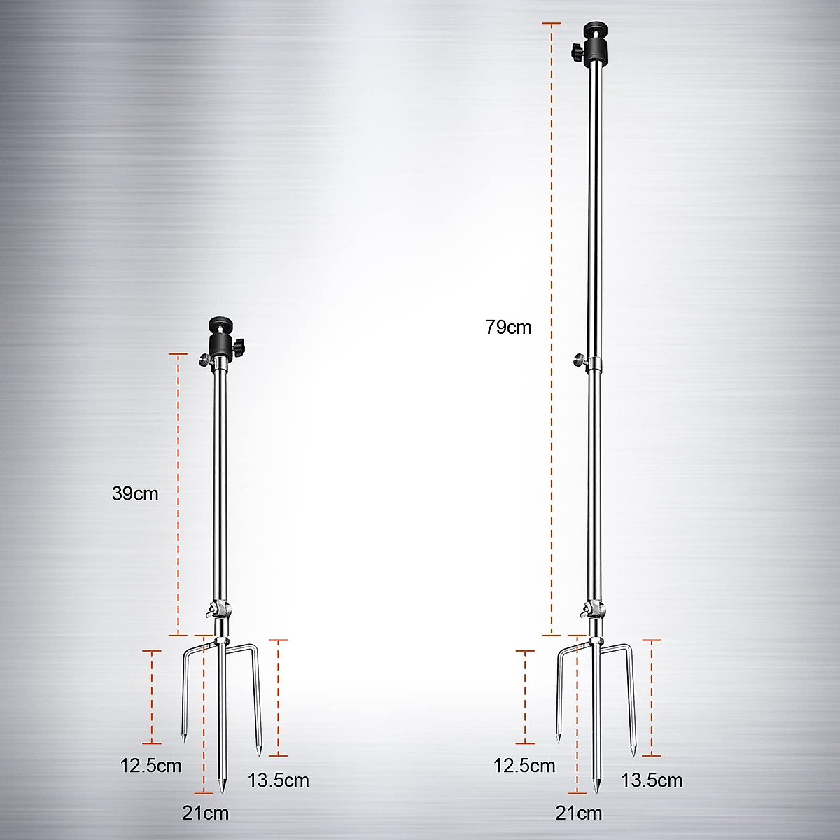 Adfitjo 2 Pack Trail Camera Mount, Support All Hunting Cameras with ¼ - 20 Thread Inserts, Foldable Stainless Steel Bracket