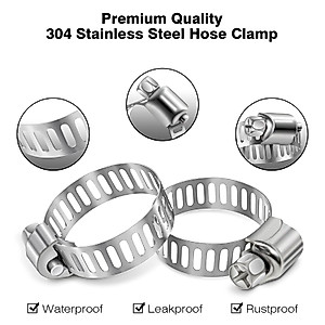 3/4" ID 1" OD Clear Vinyl Tubing - 25 Feet, 30 PSI, Flexible Plastic Tubing, BPA Free and Non-Toxic, Multipurpose Soft Tube Comes with 2 Hose Clamps