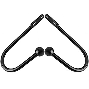 VRSS Curtain Tiebacks Drapery Holdbacks Simple Vintage Style (2pcs Black)