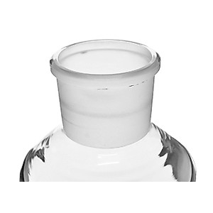 EISCO Reagent Bottle, 1000ml - Wide Mouth and Glass Penny Stopper Borosilicate 3.3- Eisco Labs