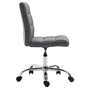 EdgeMod Aria Task Chair in Vegan Leather, Grey